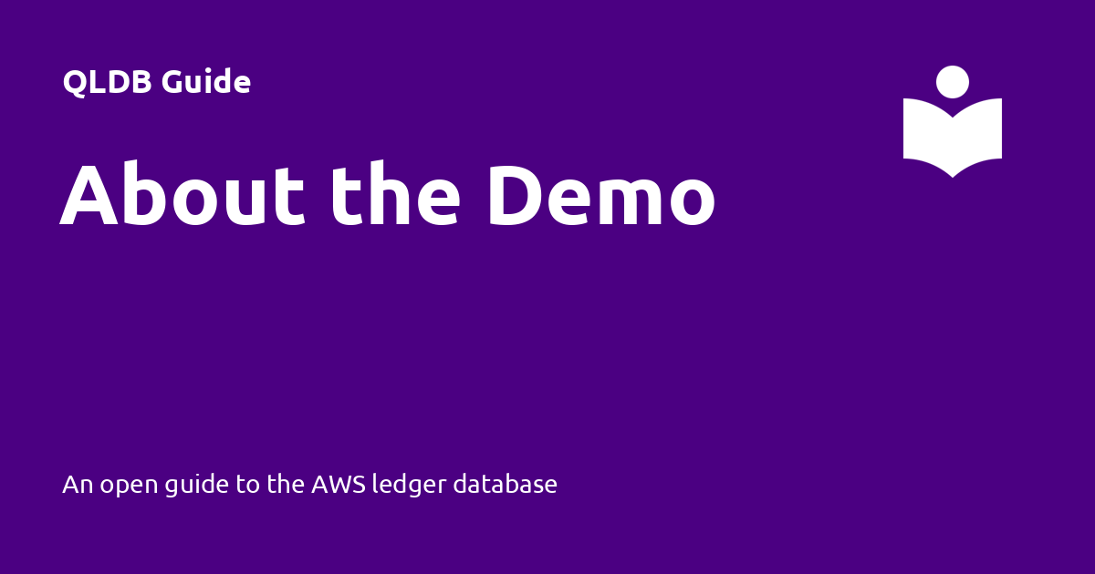 About the Demo - QLDB Guide